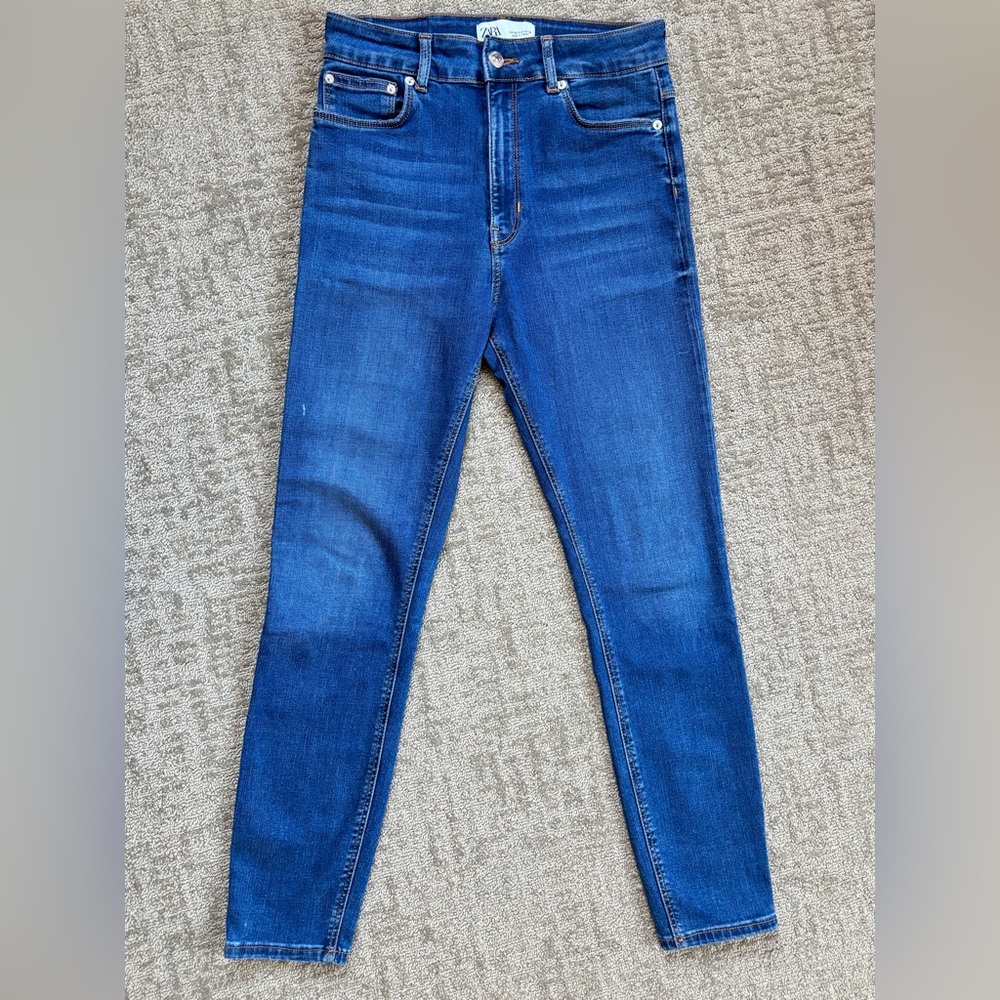 Zara Jeans The Skinny In Deep Blue Us 6 Waste 26 - Gem